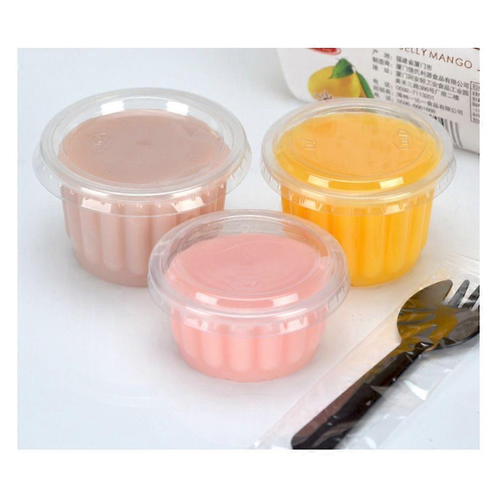 100Pcs Disposable Jello Shot Cups Plastic Portion Cups With Lids ...