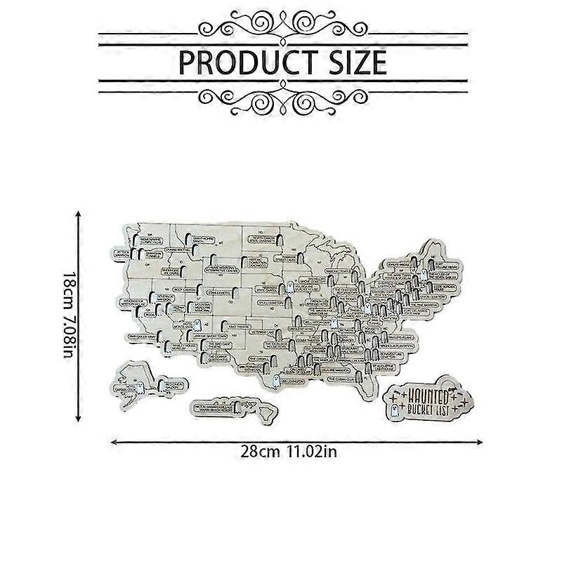 Map Bucket List Map 2024 New Decor Bucket List Map Decor Wood Halloween ...