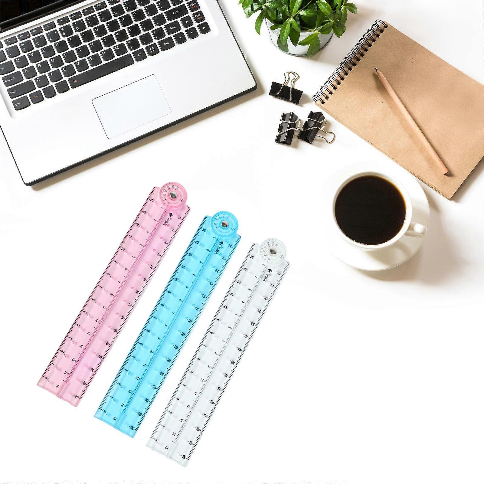 Clear Folding Ruler Flexible Drawing Ruler Centimeters Scale Measuring ...