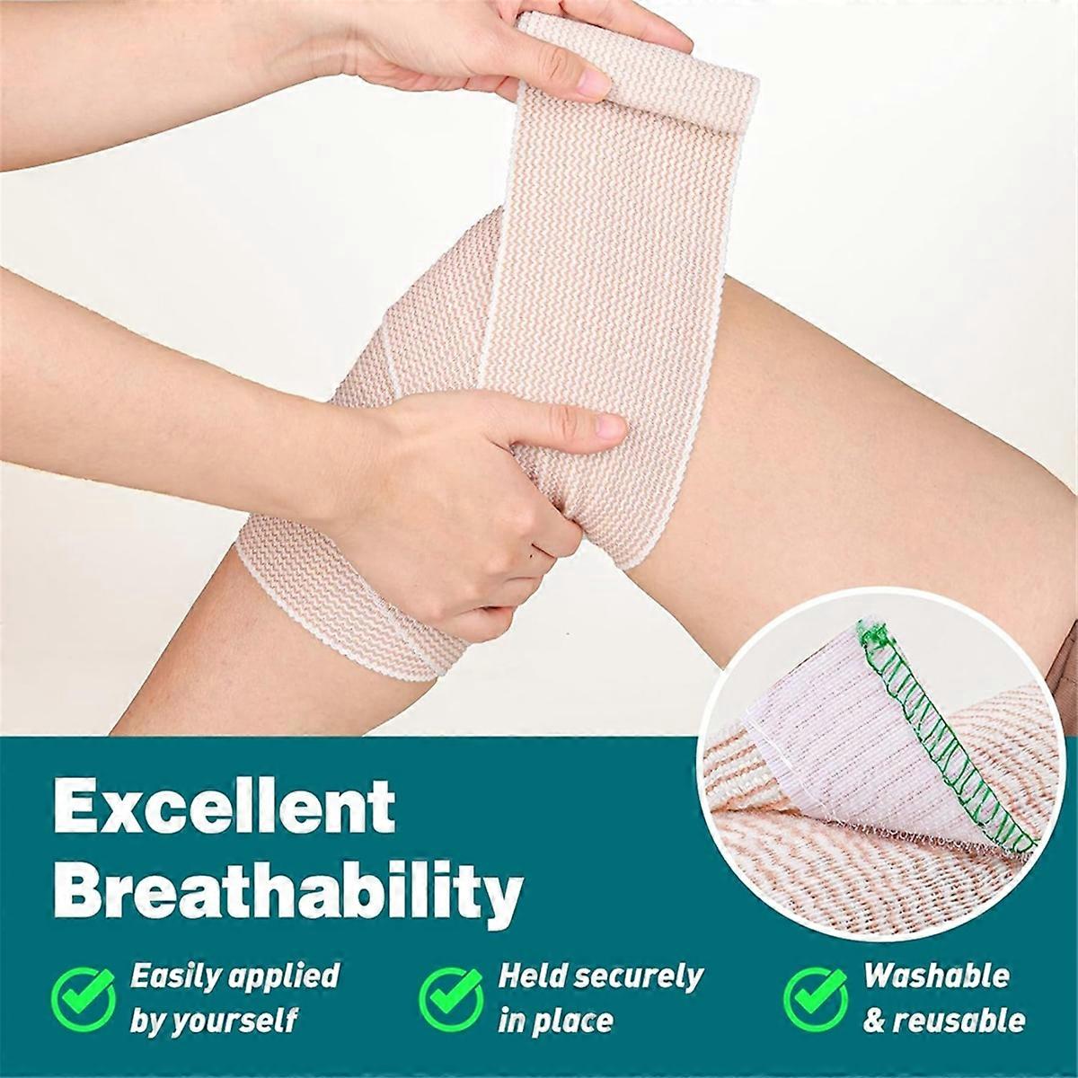 10 Pack Elastic Bandage Wrap 4 Inch, Compression Wrap Bandage for Legs ...