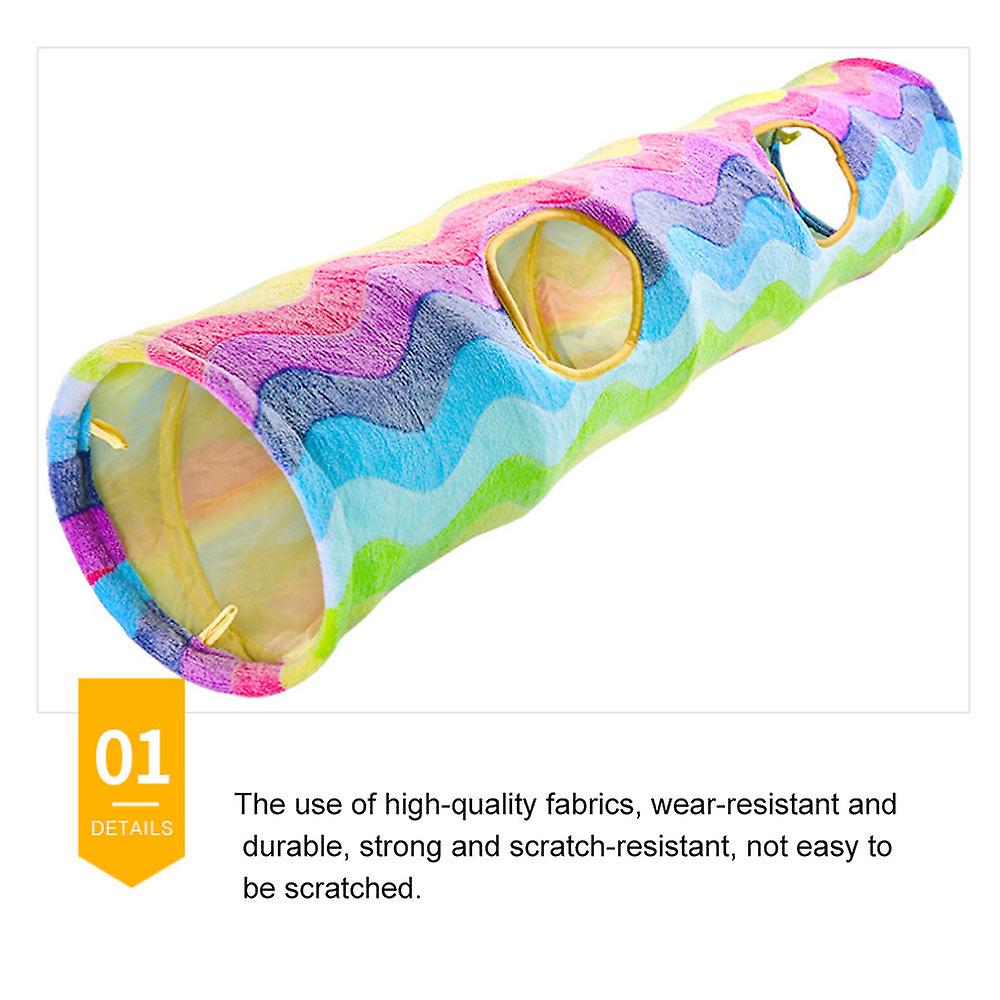 Hot Foldable Pet Cat Tunnel Holes Rainbow Cat Channel Cat Tent Cat ...