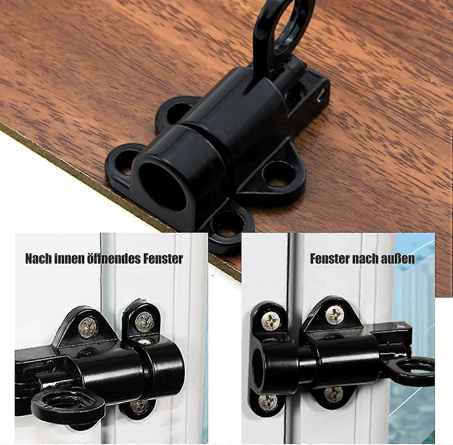 Door Bolt, 2 Pieces Automatic Locking Door Bolt Spring Bolt Lock Spring ...