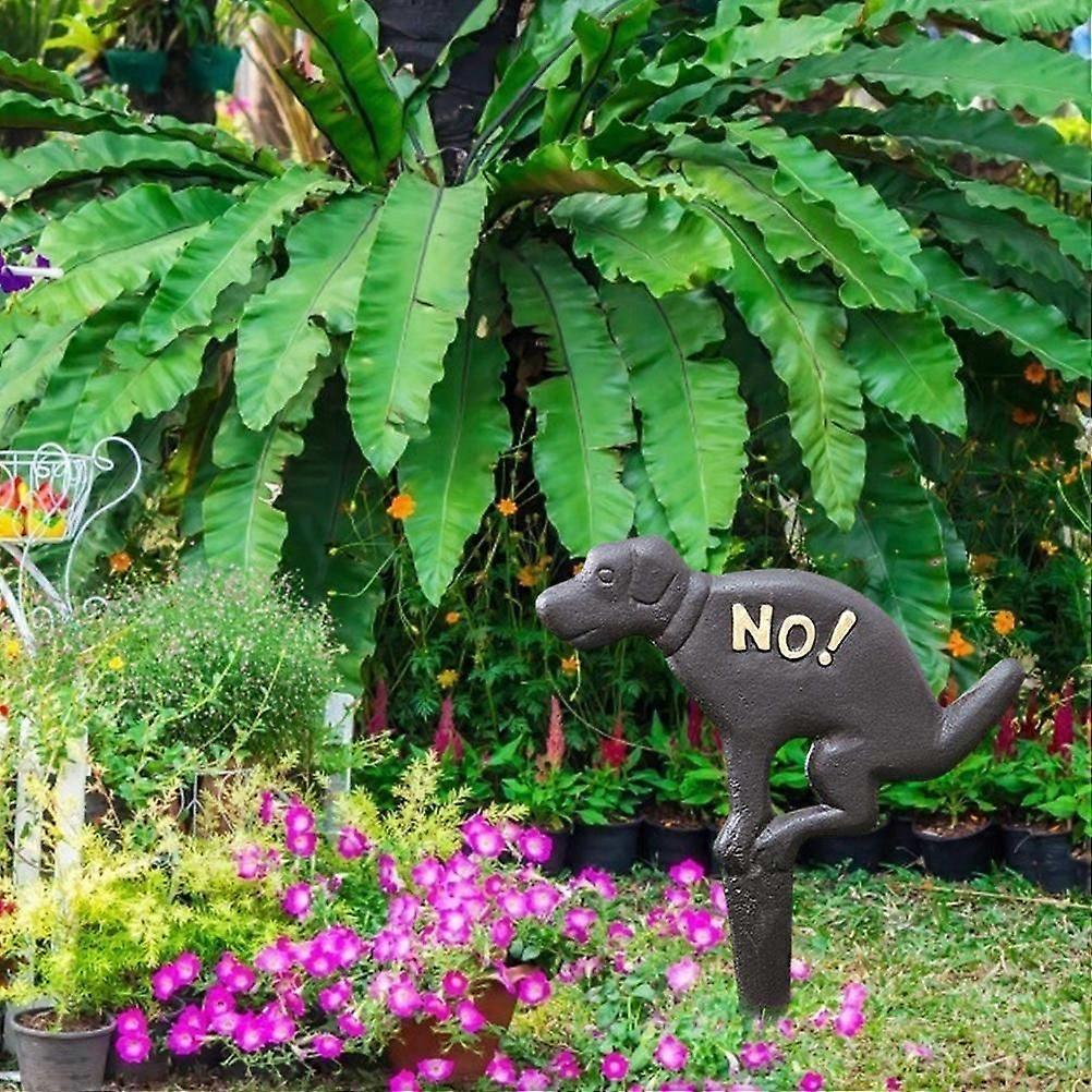 No Pooping Yard Sign Cast Iron Dog Poop Yard Sign Stop Dogs From ...