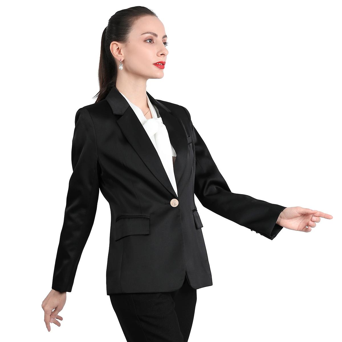 Cloudstyle Women's 2 Piece Business Elegant Solid Color 1 Button Suit ...