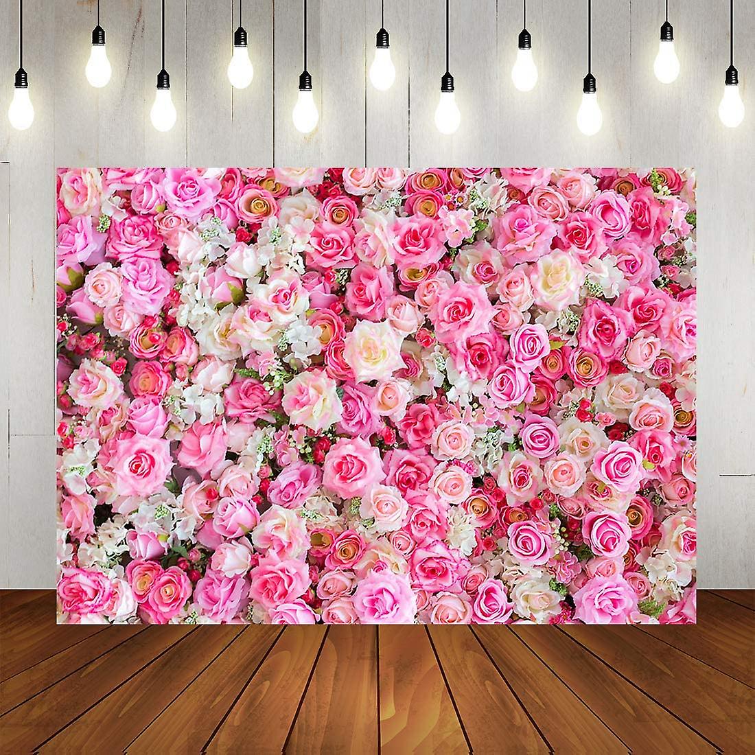 3d Rose Flower Photo Background Pink Red Rose Photography Backdrop For ...