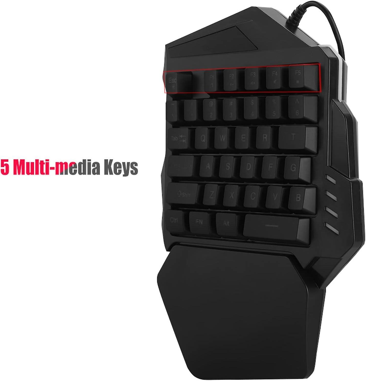 Single Hand Keyboard, Mechanical Single Hand Gaming Keyboard 35 Keys ...