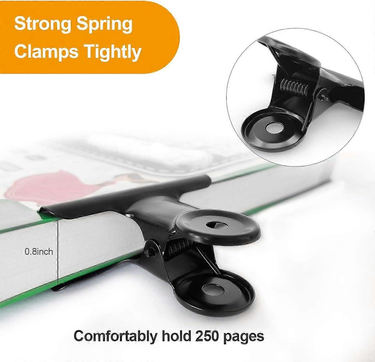 15 Pack Large Black Bulldog Binder Paper Clips/Metal Hinge Clip File ...