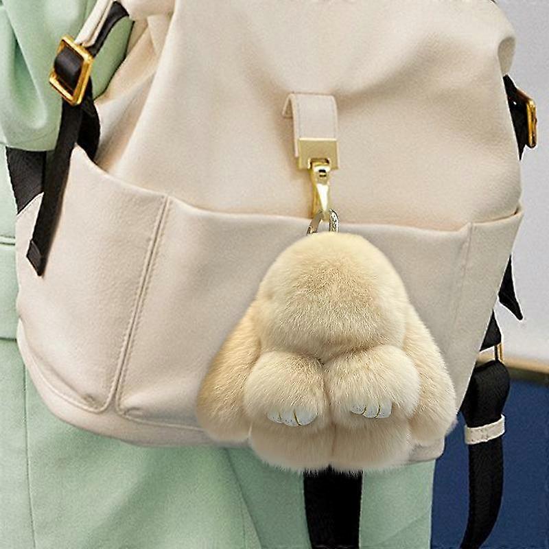 Cute Pluff Bunny Keychain Cartoon Rabbit Key Chains Plush Toys Pendant ...