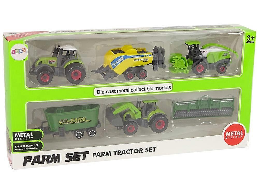 6-Piece Agricultural Machine Set: Tractors, Combines & Trailers | Fruugo UK