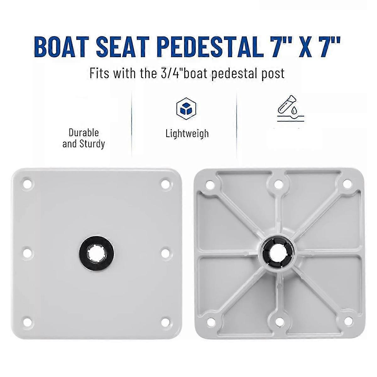 Utility Aluminum Boat Seat Base, 7 x 7 Inch Boat Seat Pedestal with 3/4 ...