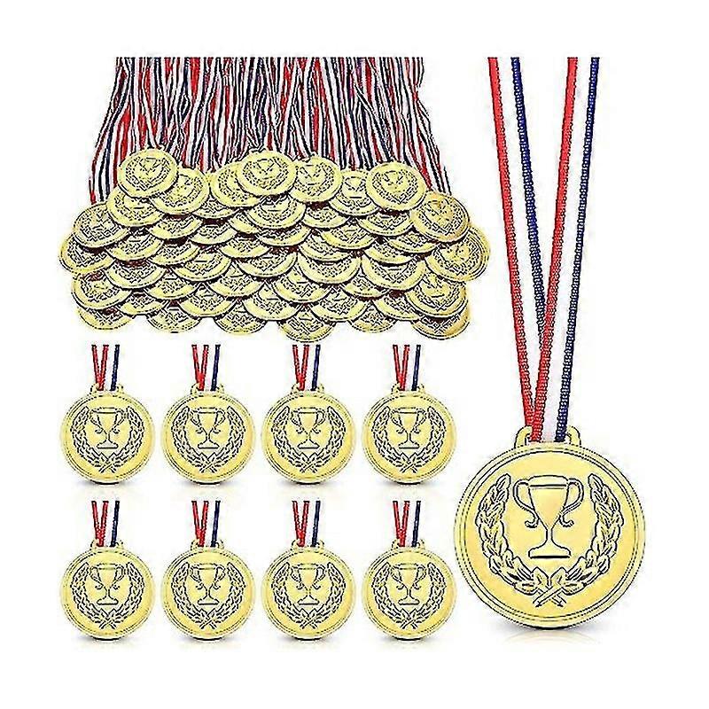 50 Pcs Plastic Gold Medal For Kids 2.36 Inch Trophy Winner Medals For ...