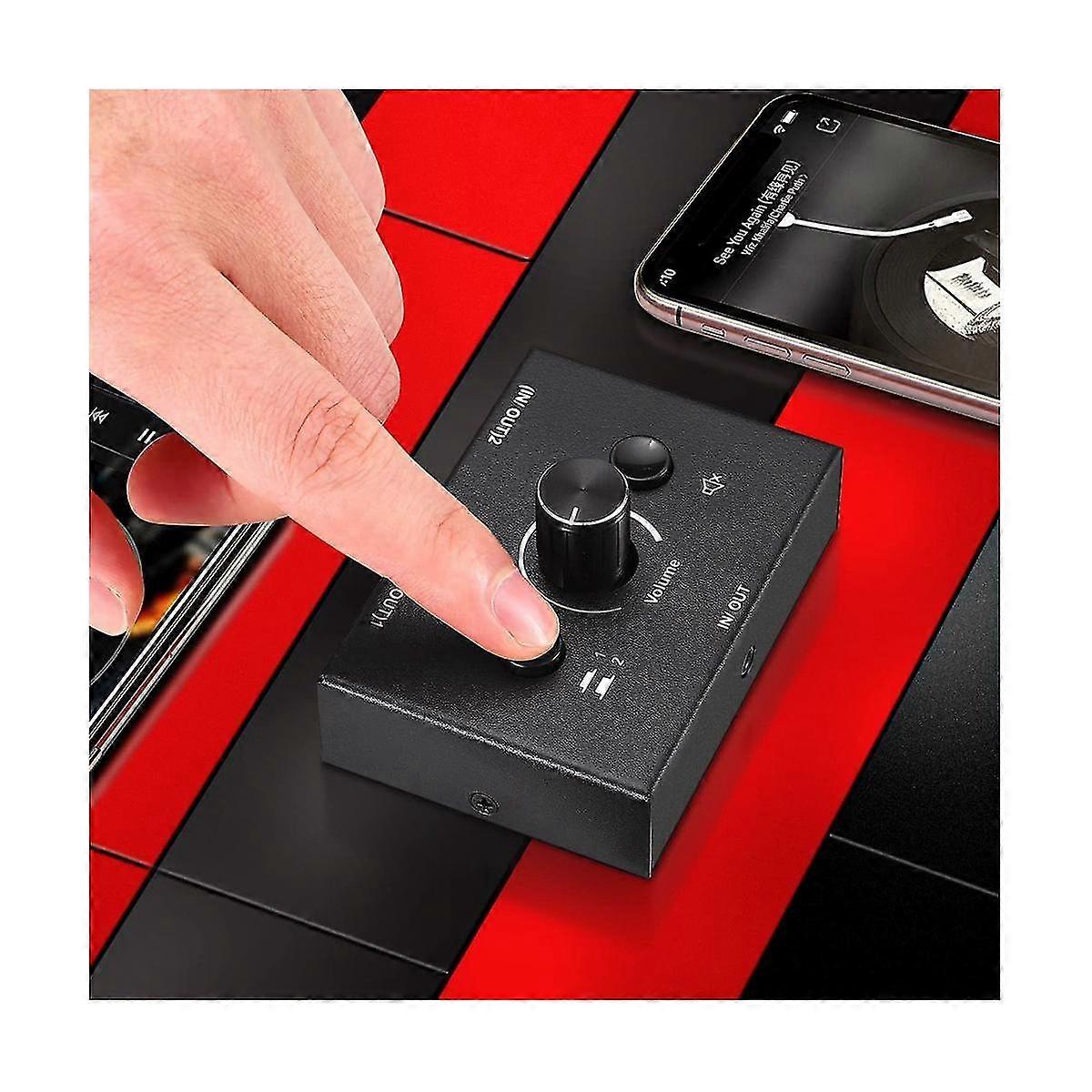 3.5mm Audio Switcher, 2 Input 1 Output/1 Input 2 Output Audio Splitter ...