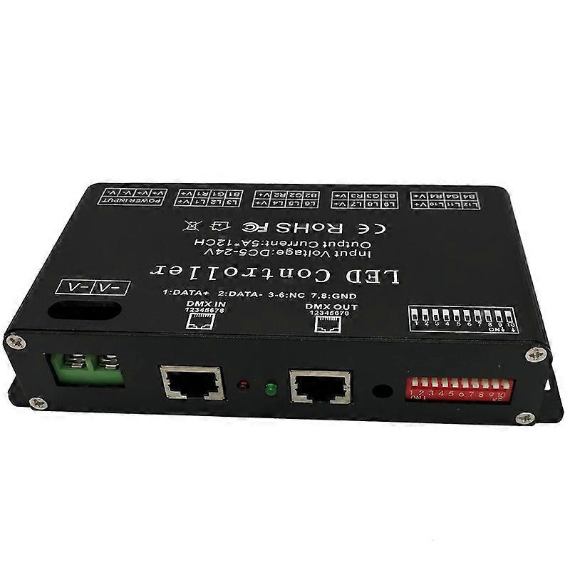 12 Channel DMX Decoder RGB LED Controller 60A PWM DMX512 Dimmer Driver for RGB and LED Module ...