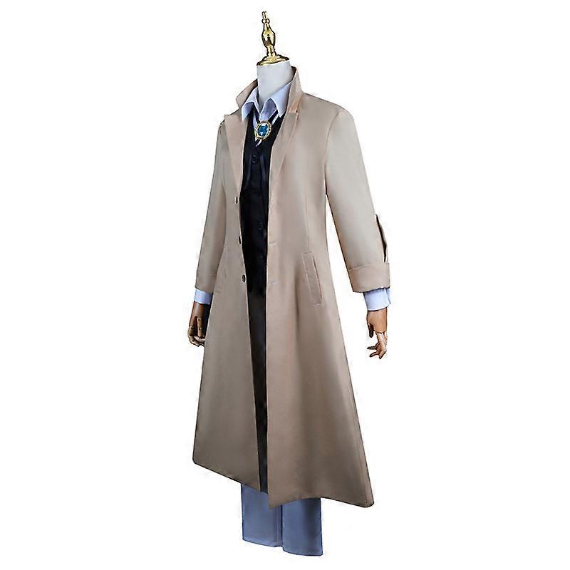 Anime Dazai Osamu Cosplay Costume Bungo Stray Dogs Cosplay Long Jacket ...