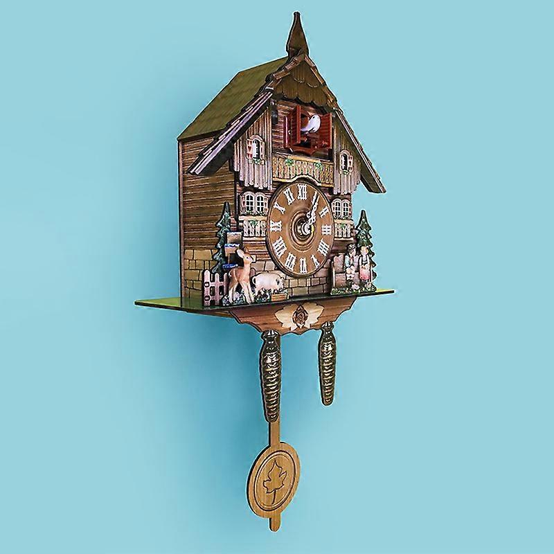Cuckoo Clock Wall Clock Handicraft Vintage Wooden Cuckoo Tree House ...