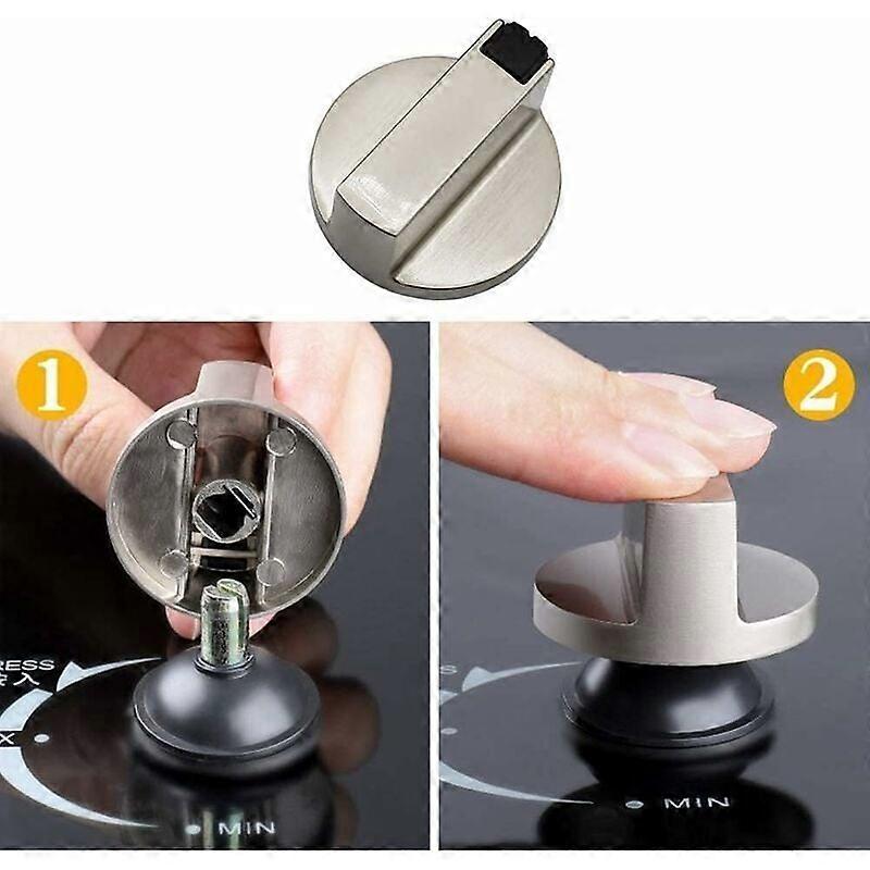 Gas Cooker Knob - Pack of 4 Universal Metal Control Knobs 6mm | Fruugo UK