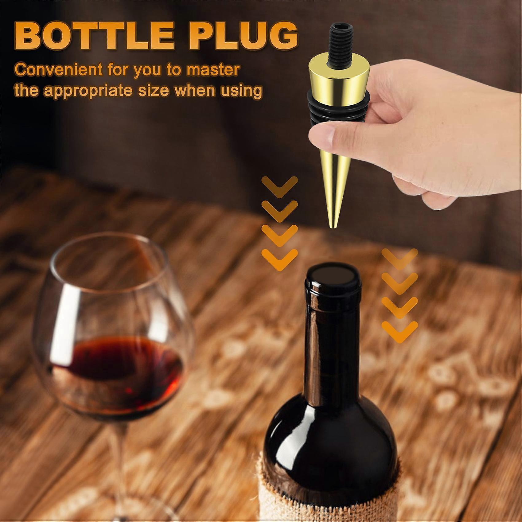 10 Pieces Blank Bottle Stopper with Threaded Post Metal Wine Stopper ...