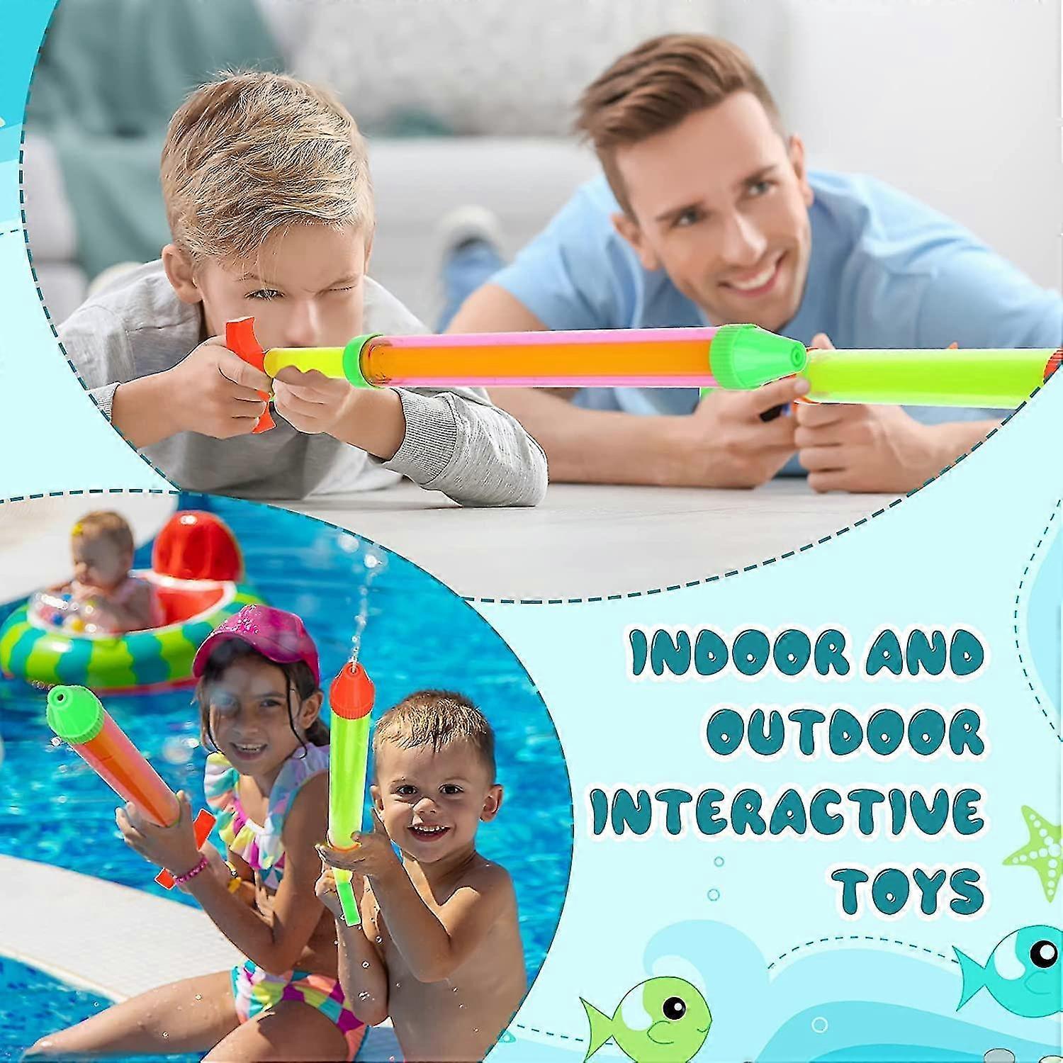 5pcs Water Gun Pool Toys, Long Water Squirter With Easy Grip Handle ...