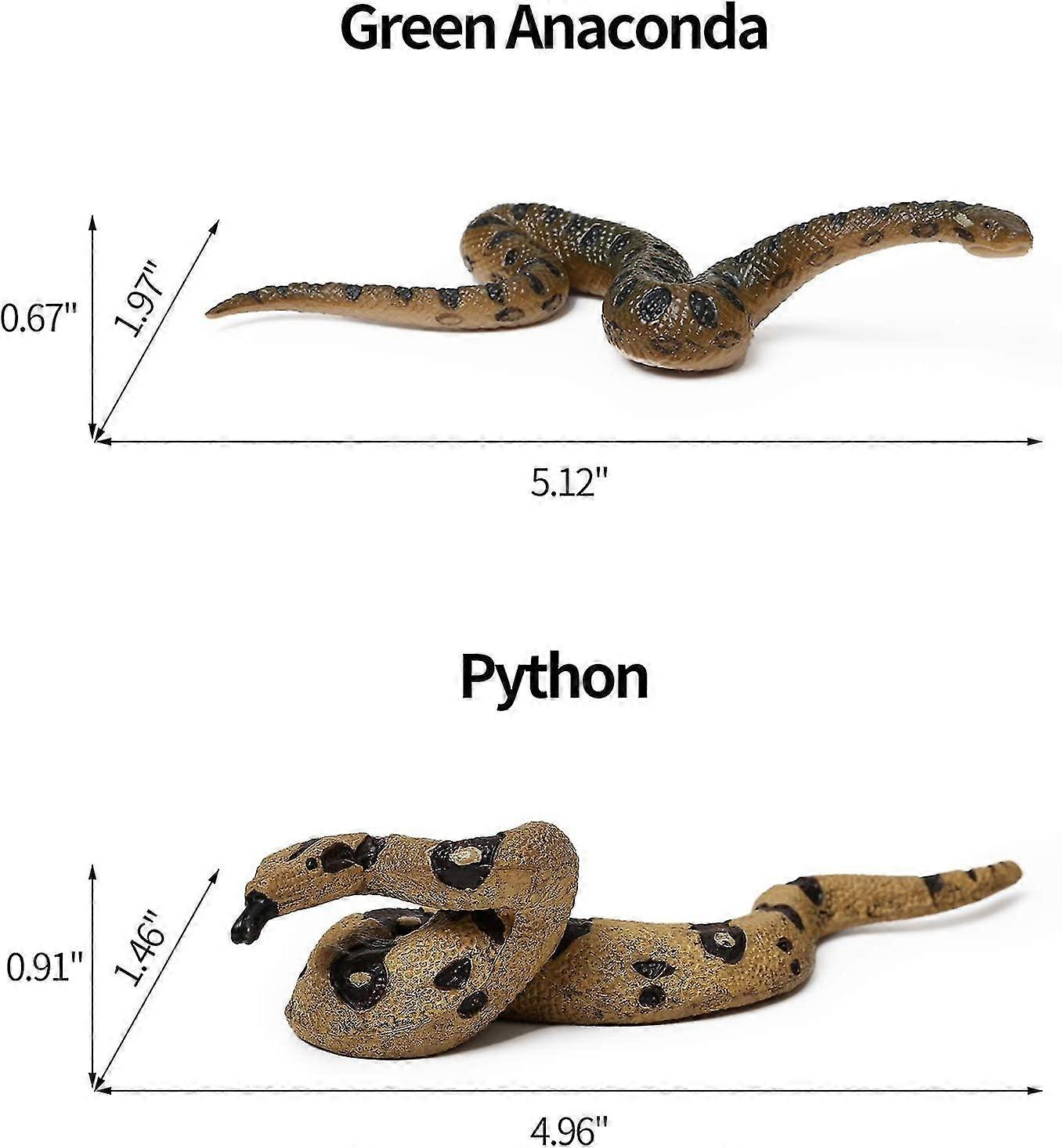 8pcs Fake Snakes Toy Figurines Realistic Fake Snake Prank Rubber Snake ...