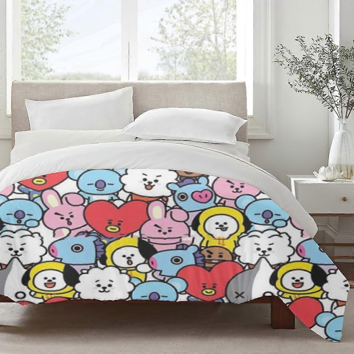 Bedding set XU150 BTS Bedding Sets Bed Cartoon Duvet Cover Lightweight ...