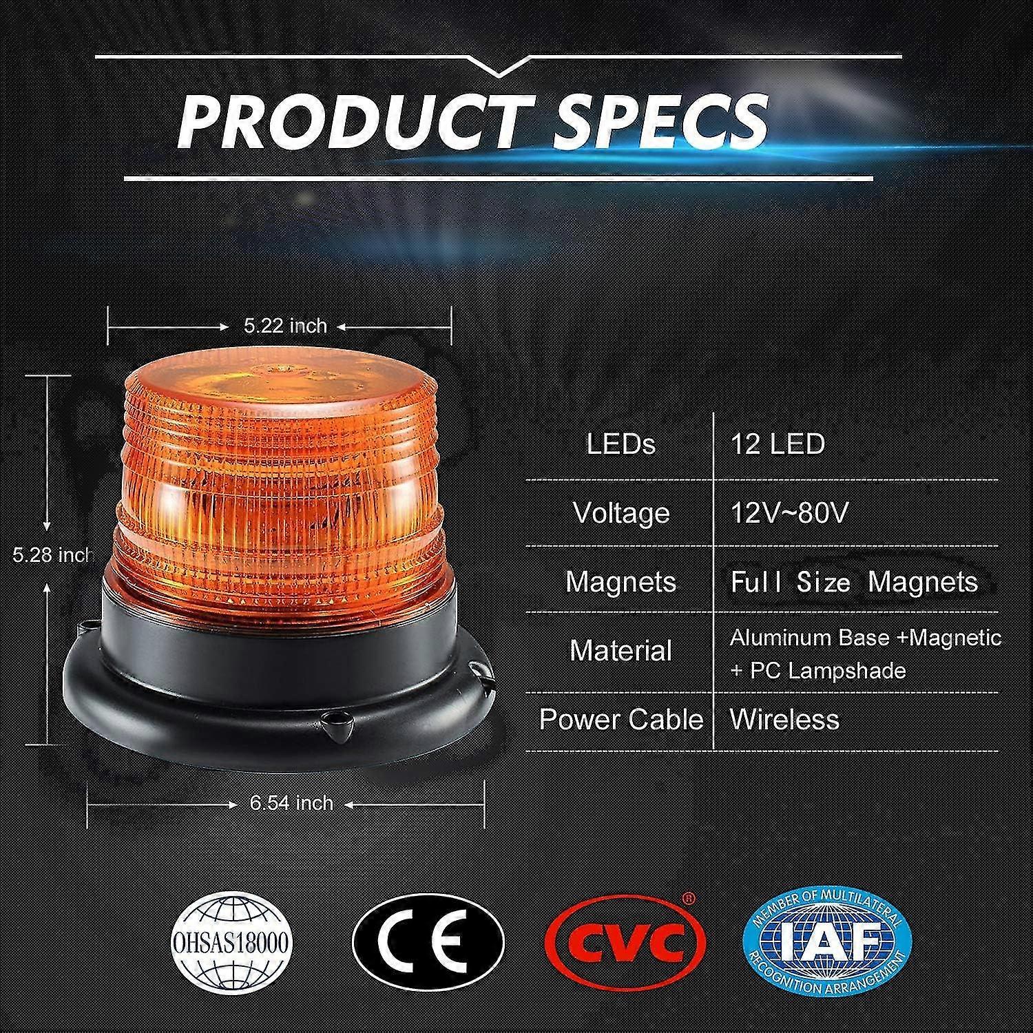Strobe Flash Light Amber 12v Warning Lights Bright Emergency Flashing ...