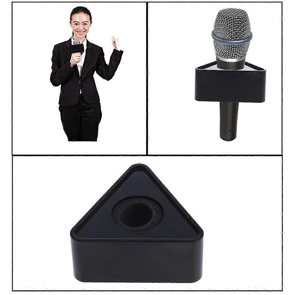 Black Hole Triangular Mic Microphone TV Interview Logo Flag Station DIY ...
