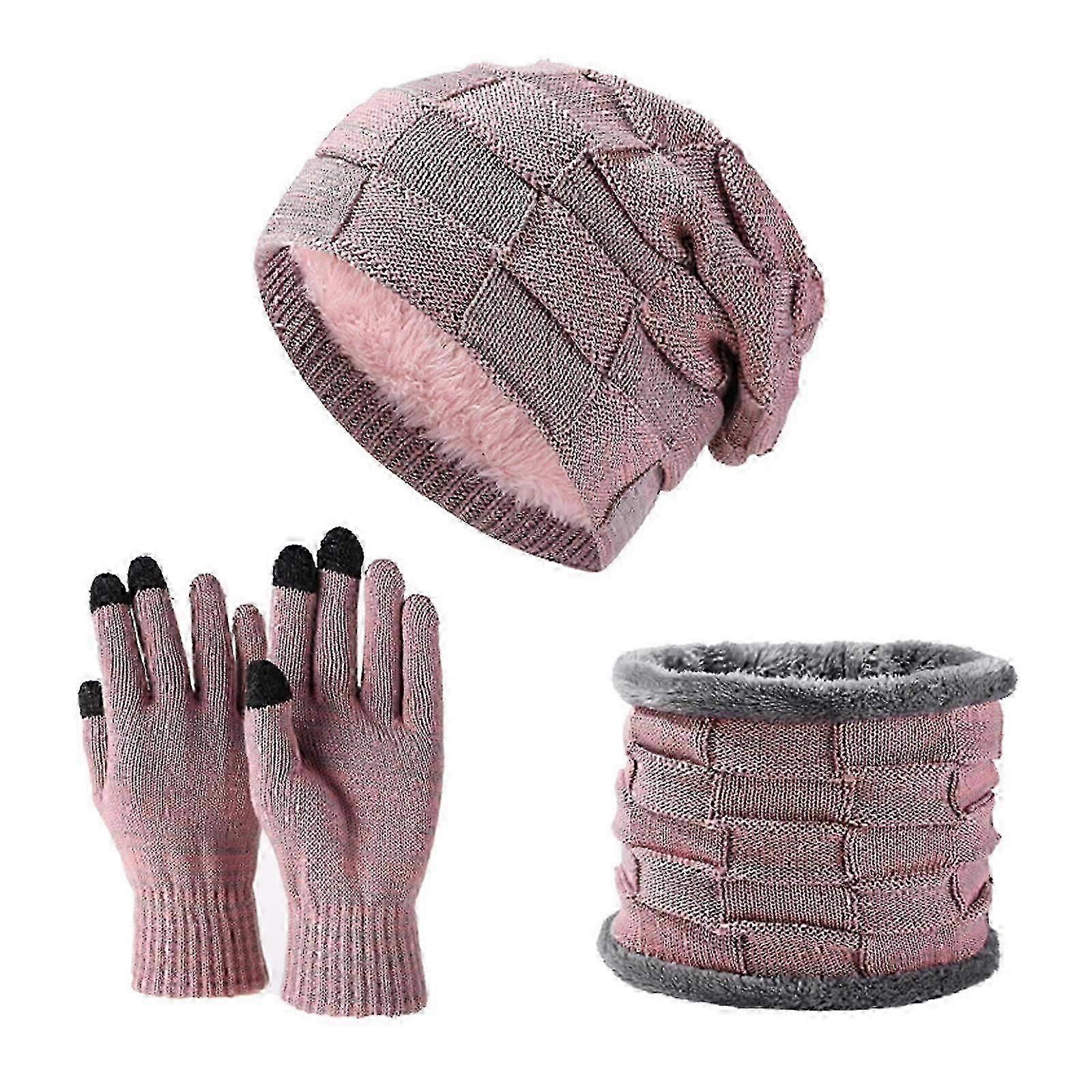 Hat Set Women Neutral Women Men Autumn and Winter Solid Color Wool Hat ...