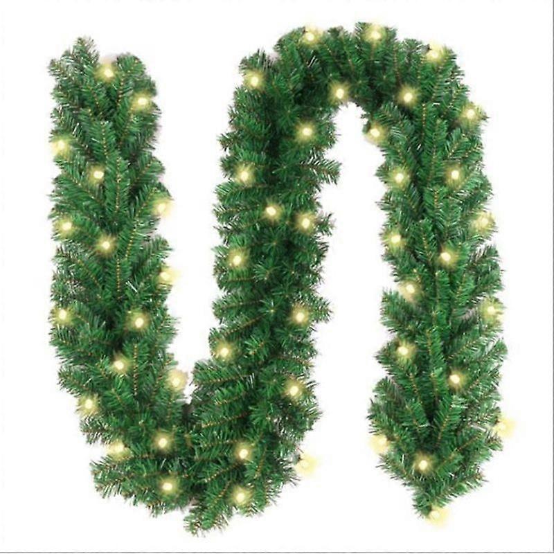 27M LED Artificial Fir Tree Garland Christmas Decoration Indoor Outdoor ...