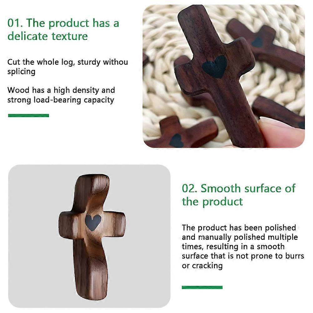 Pocket Holding-Cross Fidgets Toy Wooden Crosses Fingertip Stress Relief ...