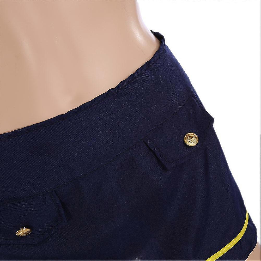 Women Sexy Lingerie Costumes Cosplay Air Hostess Uniform Suits Crop Top ...