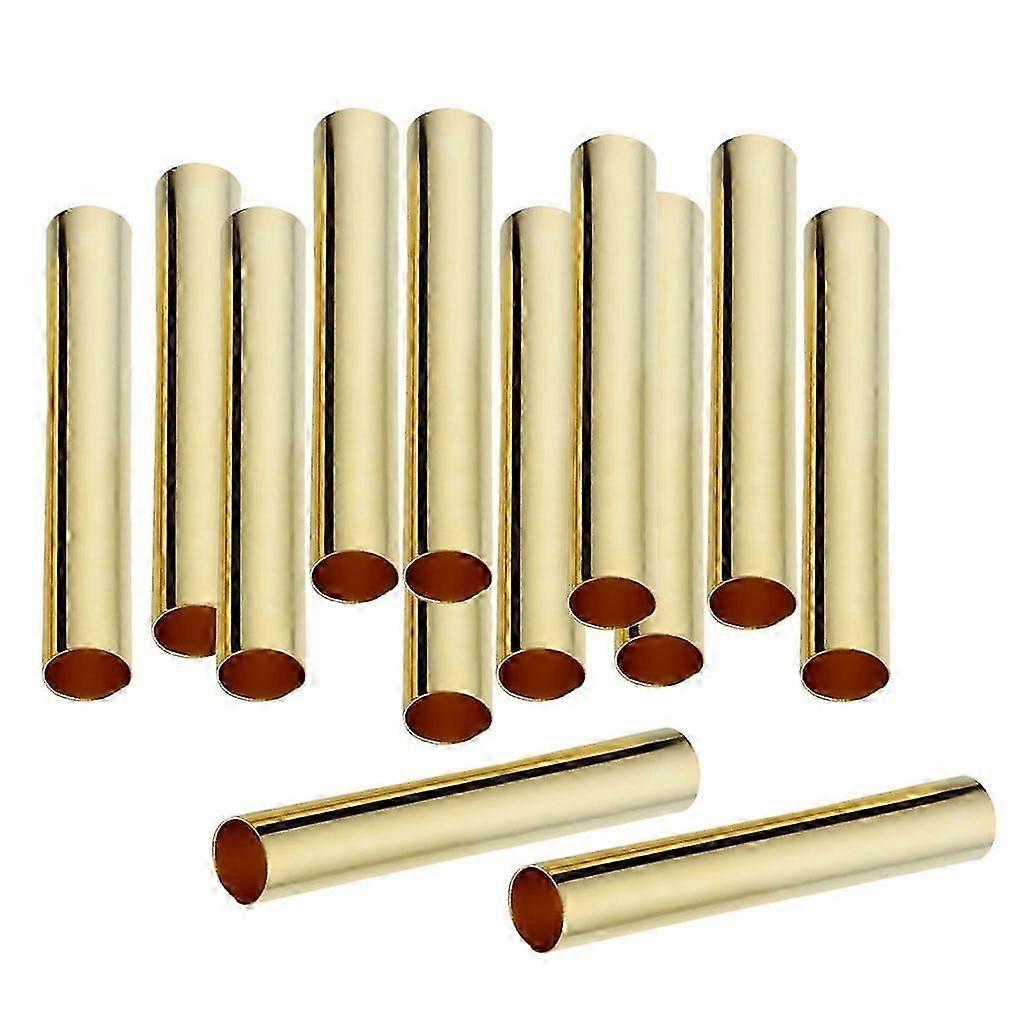 100Pcs Copper Straight Smooth Long Tube Beads 30mm, 4mm Golden | Fruugo UK