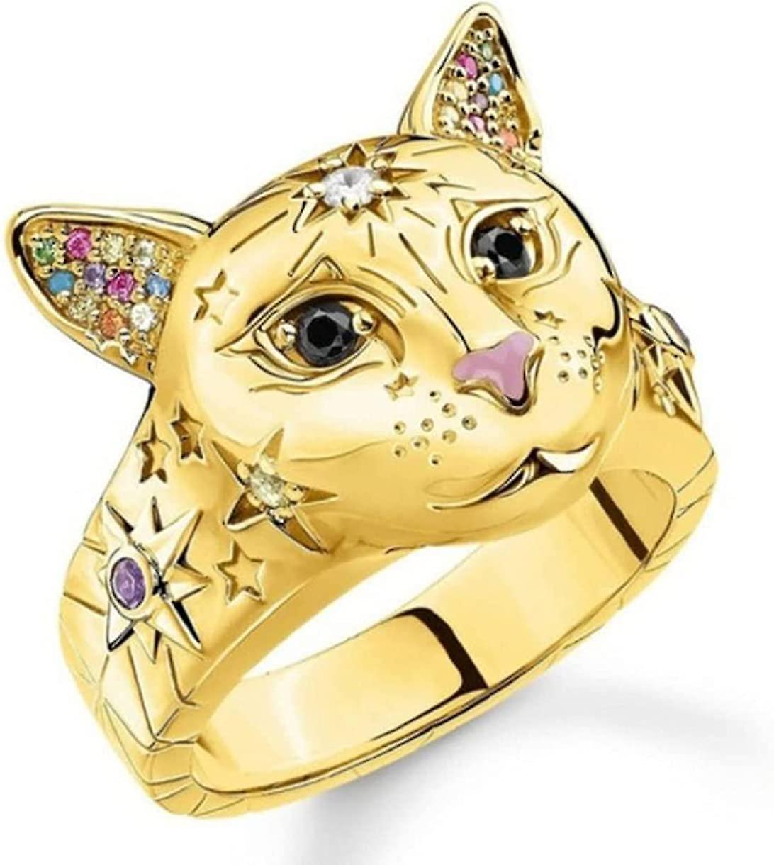 Cat Ring,Retro Punk Kitty CatRing for Women Girls Vintage Cat Animal ...