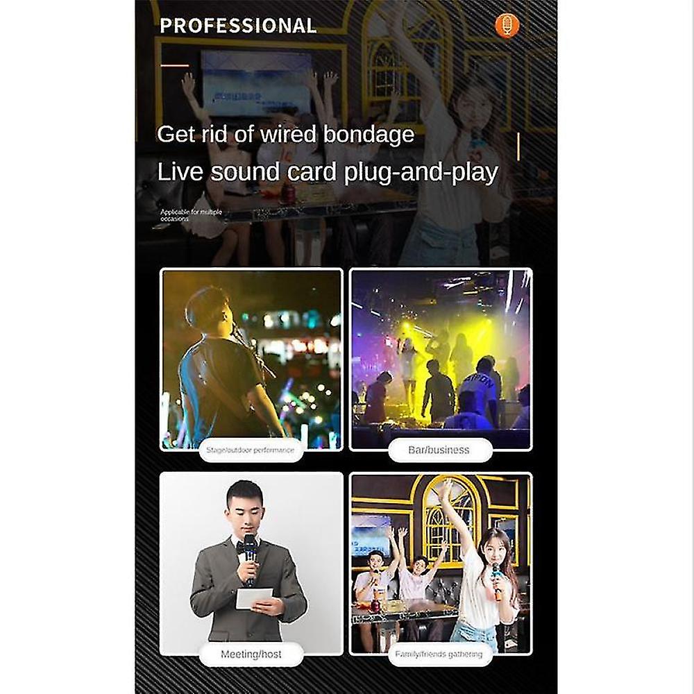 Wireless Microphone Handheld 4 Channels Uhf Dynamic Mic For Karaoke ...