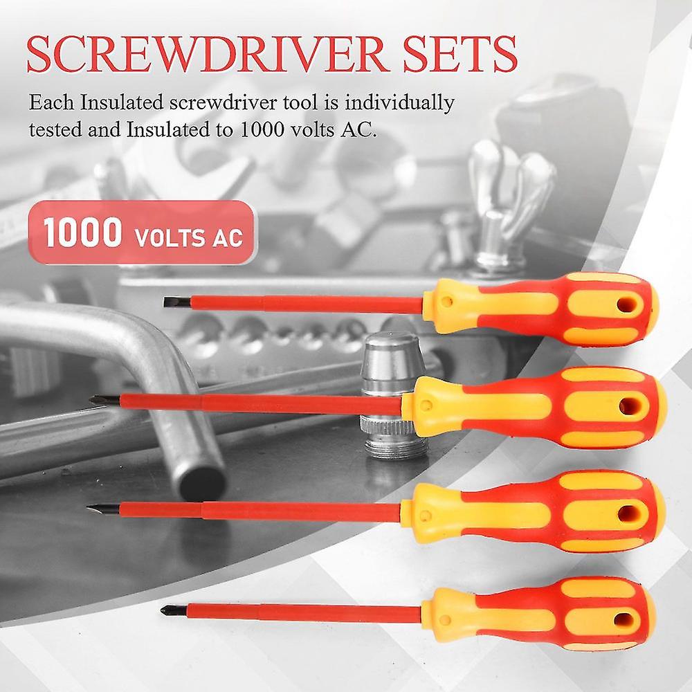 9 Piece 1000v Insulated Electrician Screwdrivers Set With Magnetic Tips ...