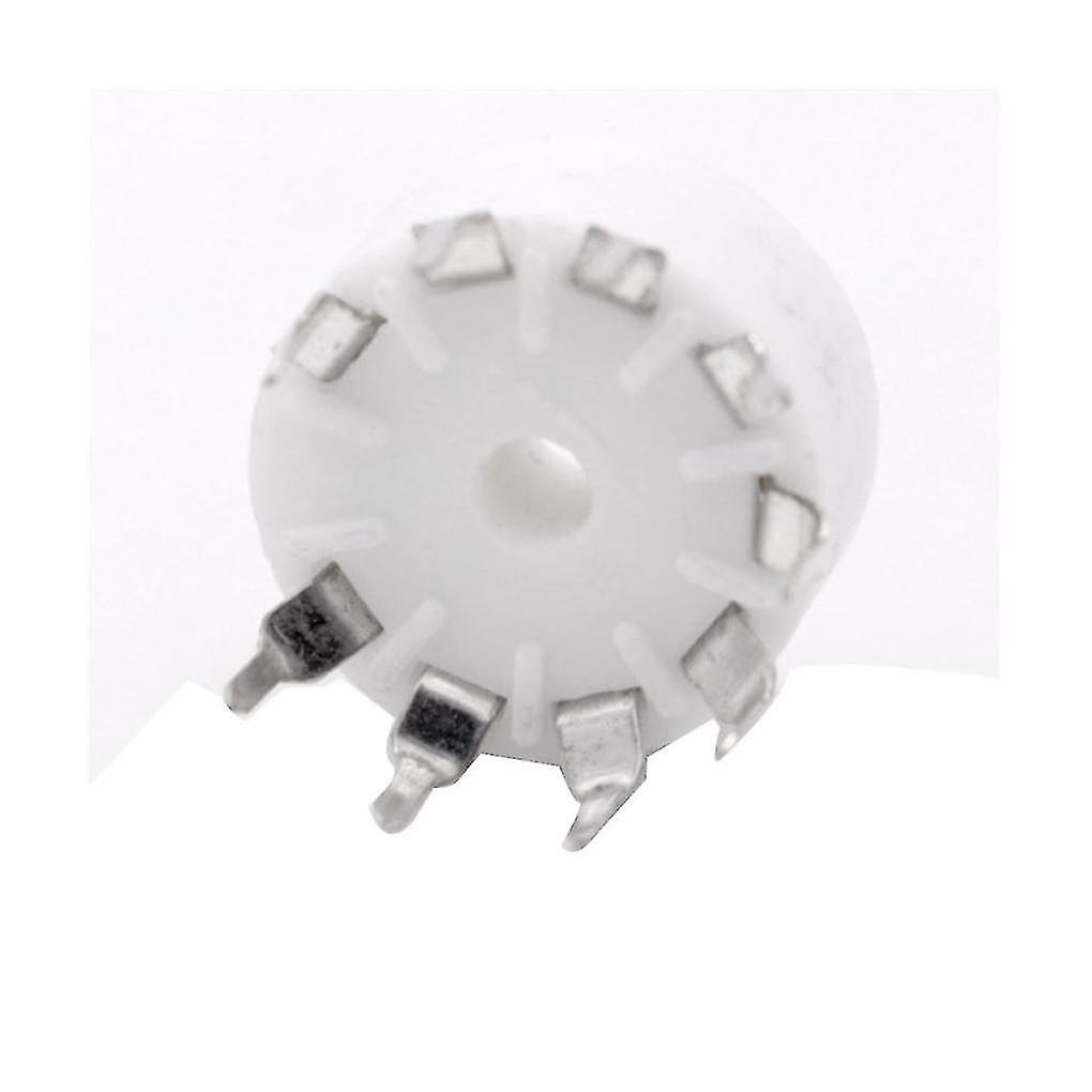 10pcs Ceramic 9pin B9a Pcb Mount Tube Socket For 12ax7 12at7 12au7 6dj8 ...