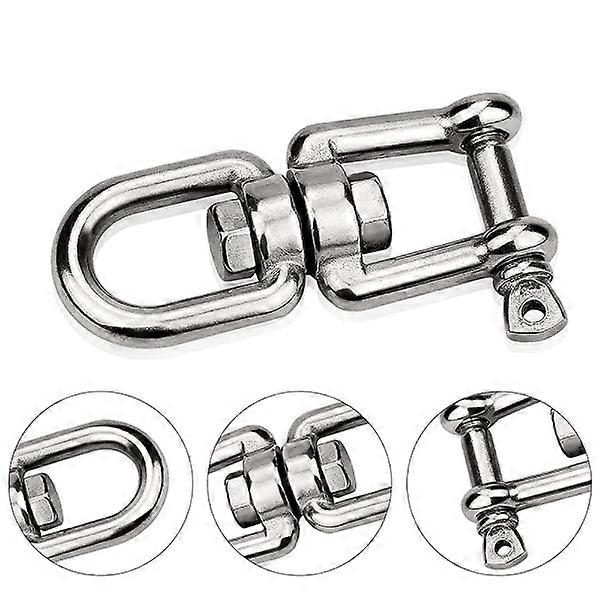 2 Pieces M8 Stainless Steel Double Ended Swivel Eye Hook Eye y Fork ...