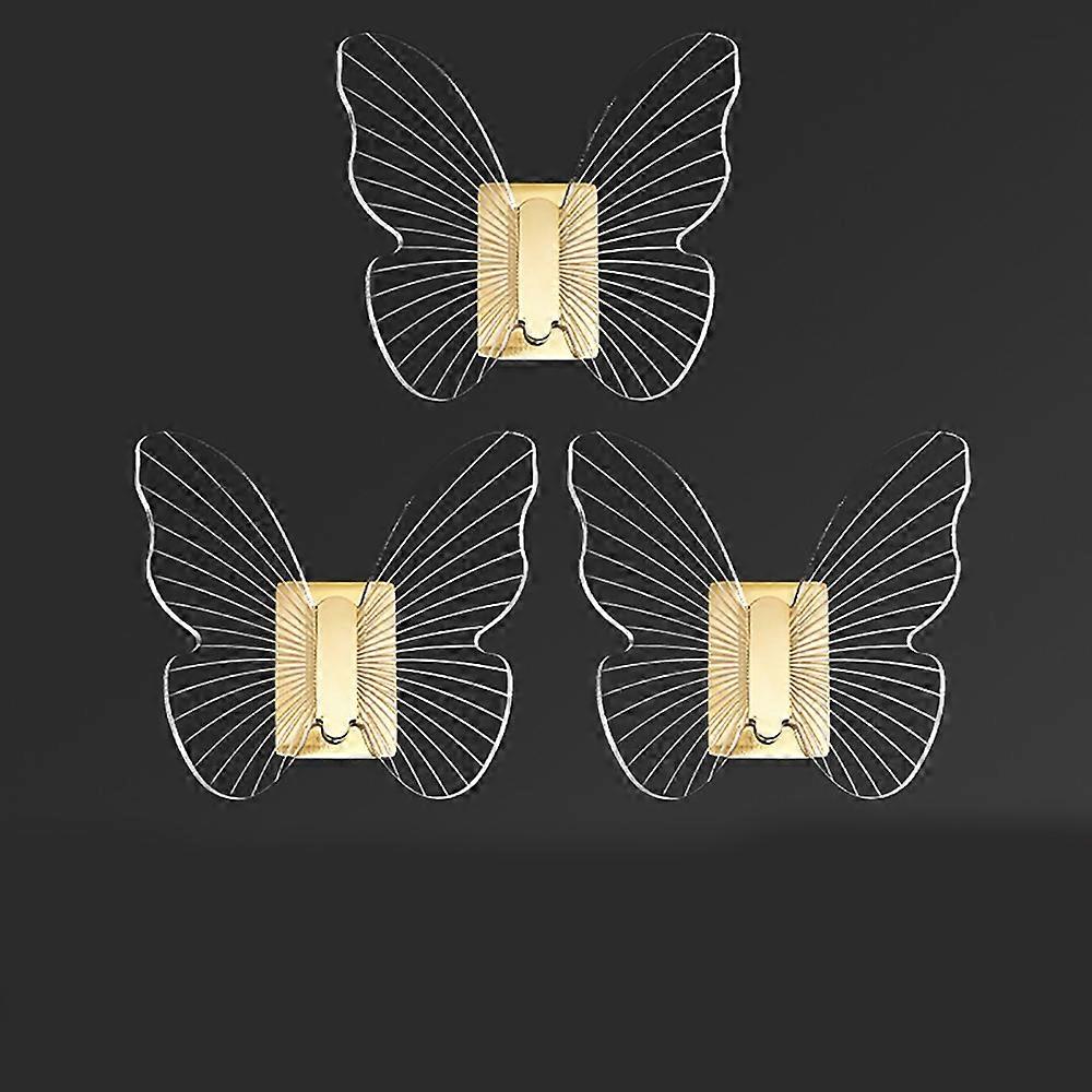 Set of 3pcs Acrylic Butterfly Shape Wall Hooks | Fruugo UK