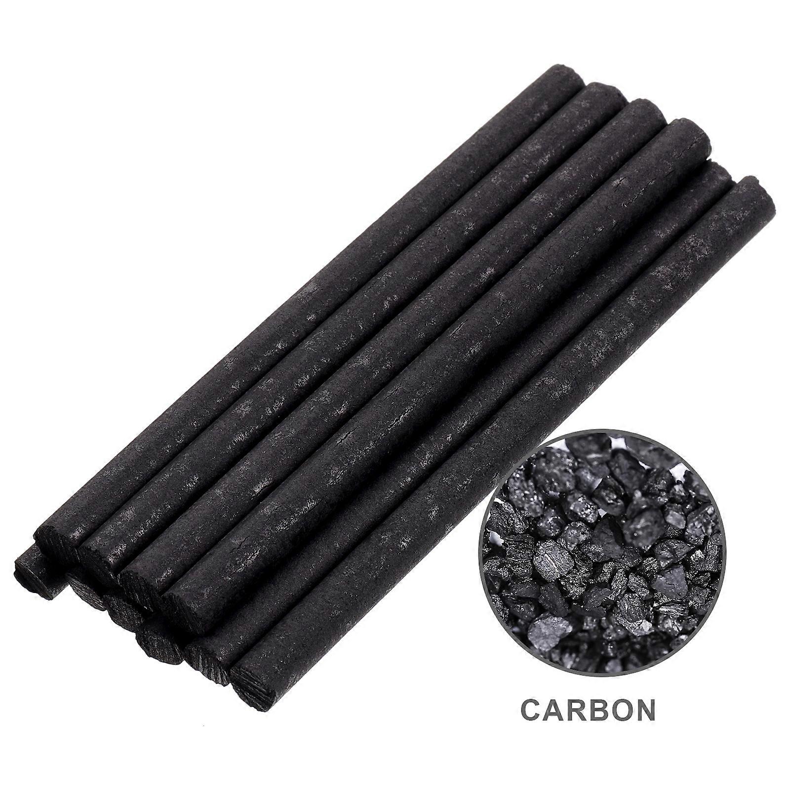 10pcs 8mm Diameter Graphite Rod Carbon Rod Electrode Cylinder Tube Bar ...