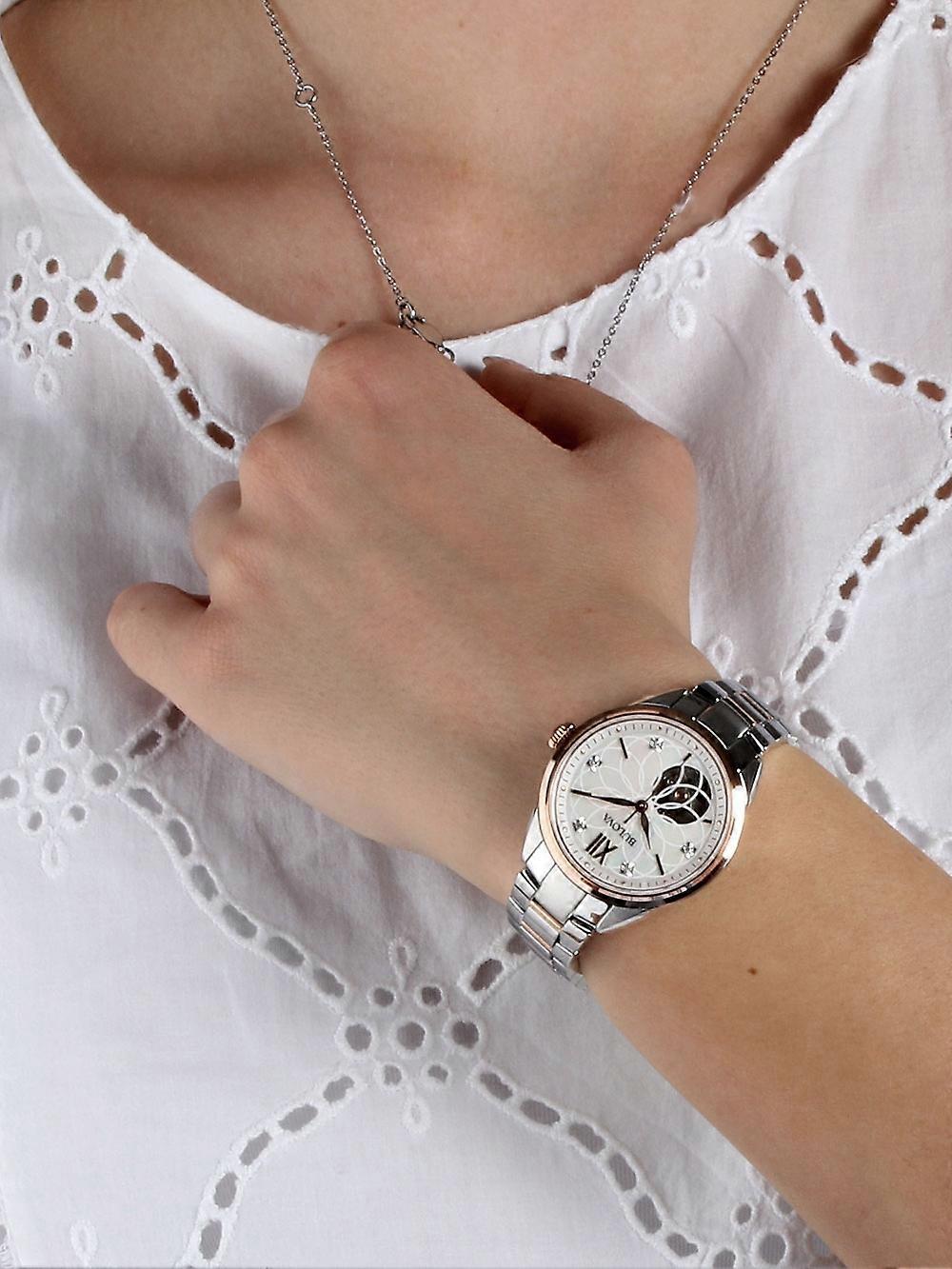 Bulova 98p170 Classic Automatic Ladies Watch 34mm 3atm | Fruugo UK