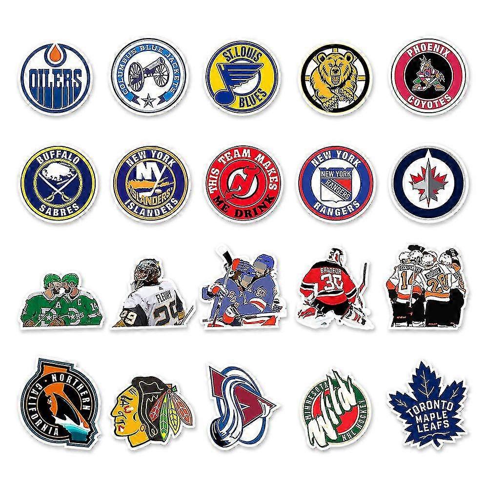 50-pack Hockey Team Fan Logo Sticker Series Waterproof Stickers | Fruugo UK