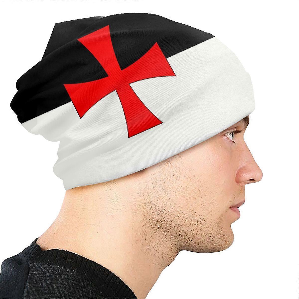 Knights Templar Flag Beanie Cap Unisex Winter Warm Bonnet Femme Knit ...