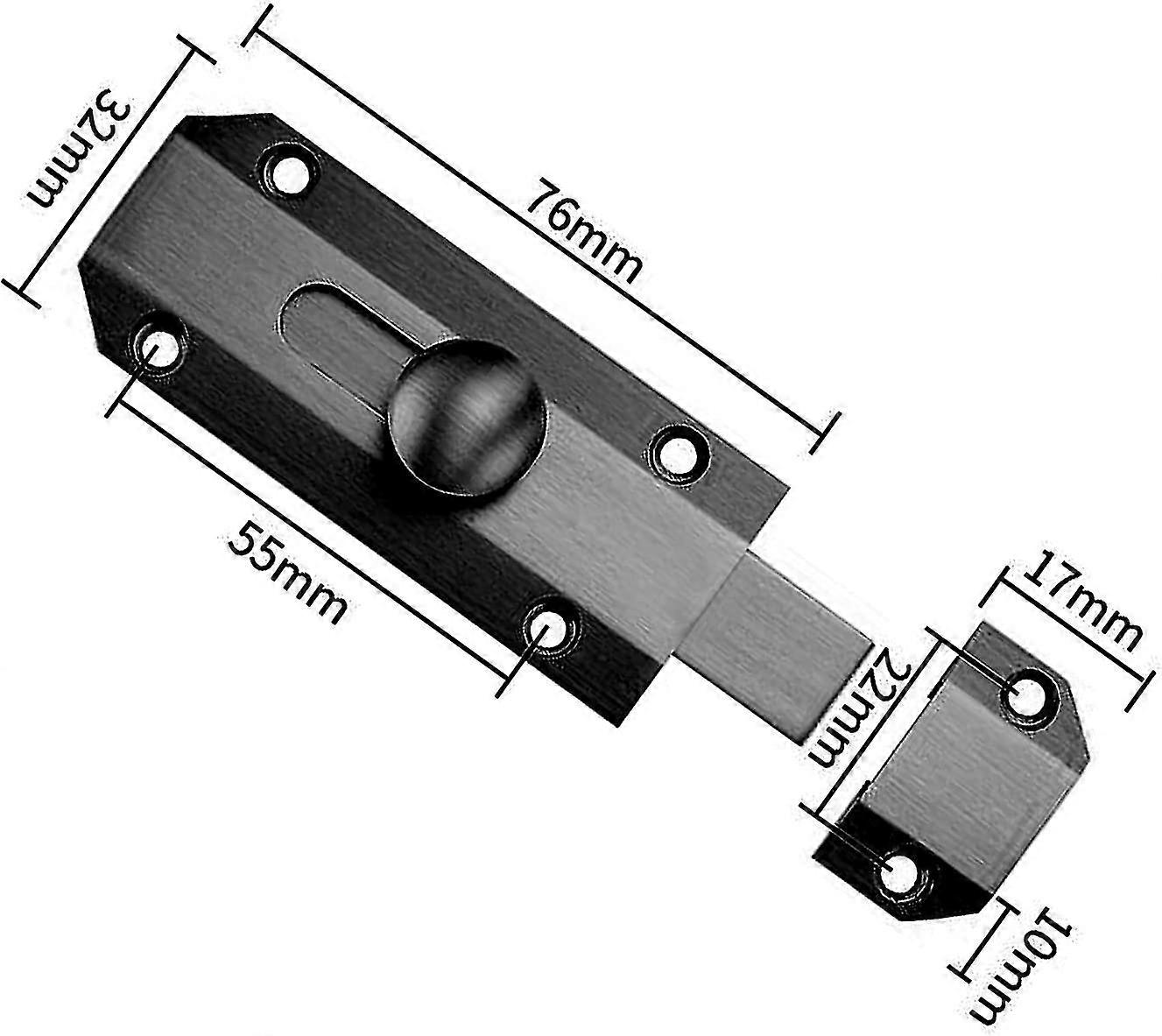 Safety Lock Latch With Pure Thick Brass Bolt, Heavy Duty Gate Latch ...