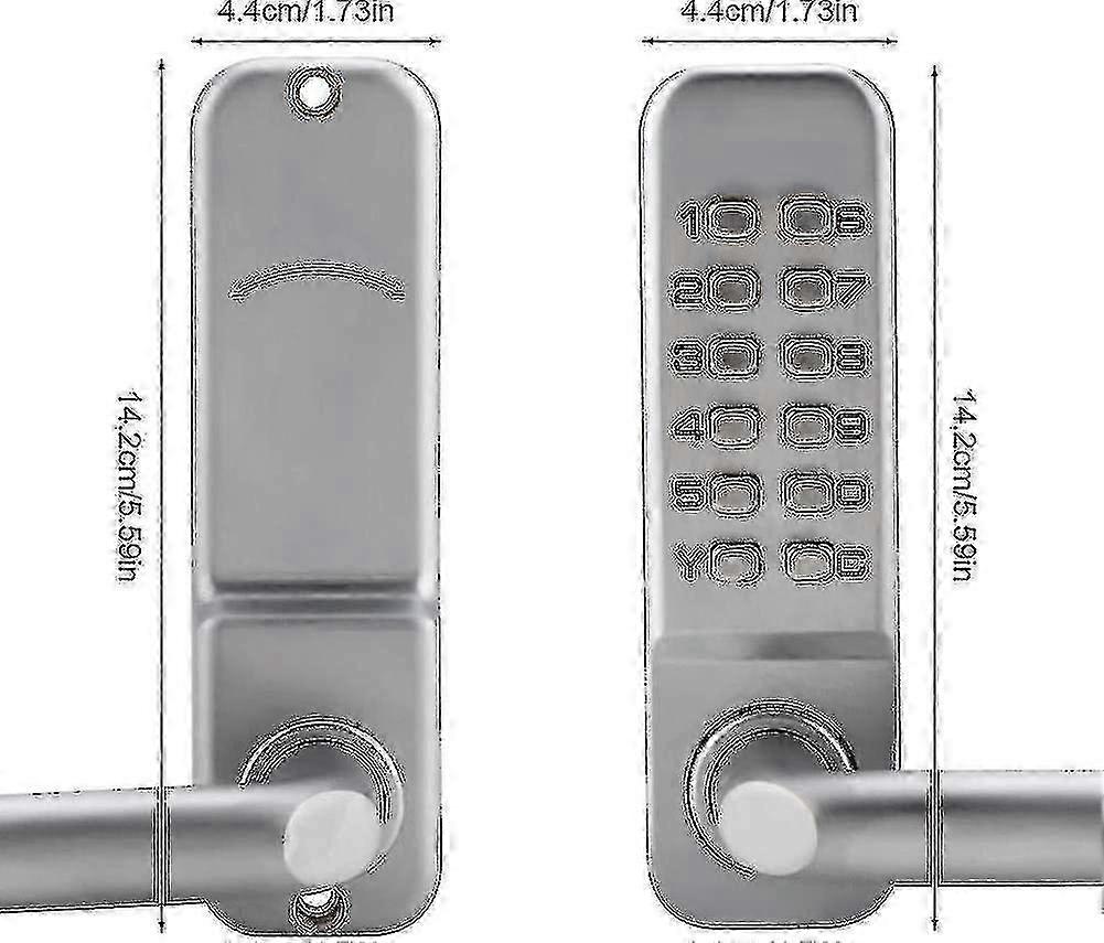 Waterproof Mechanical Code Lock1-11 Digit Code Combination Security ...