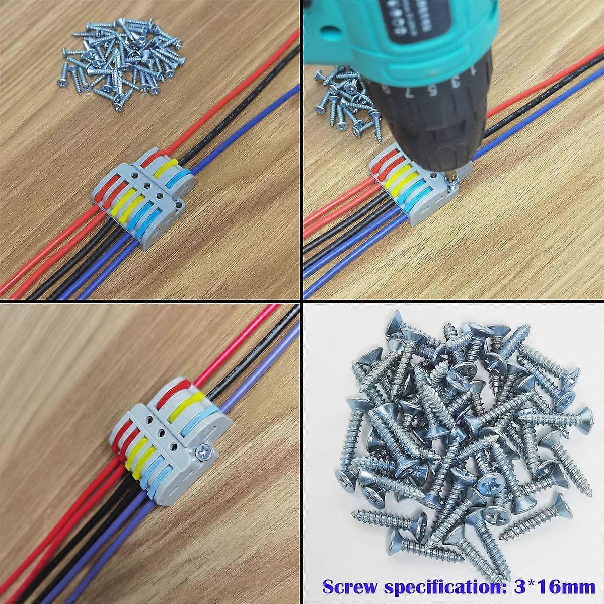 Electrical Connector, CTRICALVER 6 Pcs Electrical Terminal Block, with ...