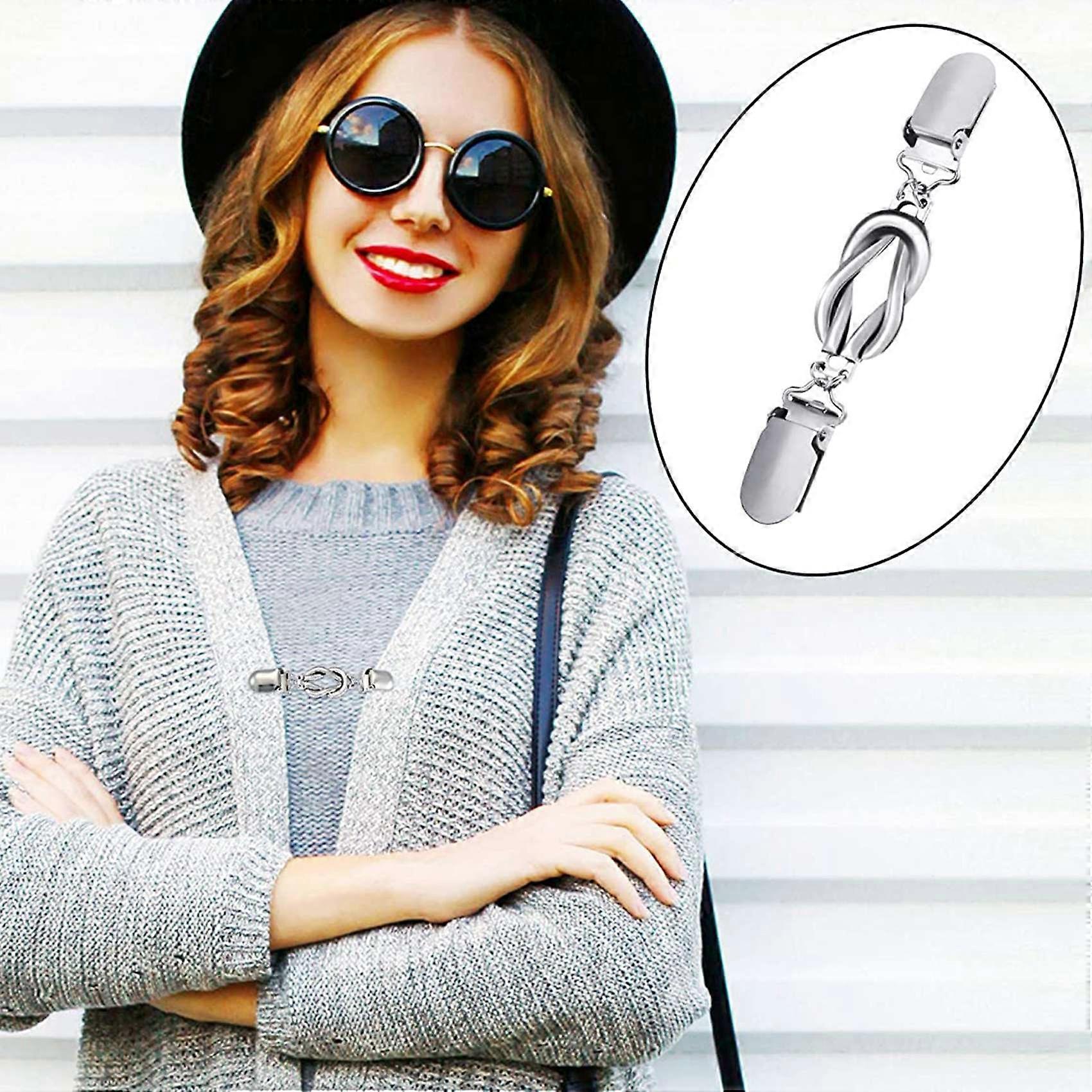 4 Pieces Vintage Sweater Shawl Clips Retro Cardigan Collar Clips Dress ...