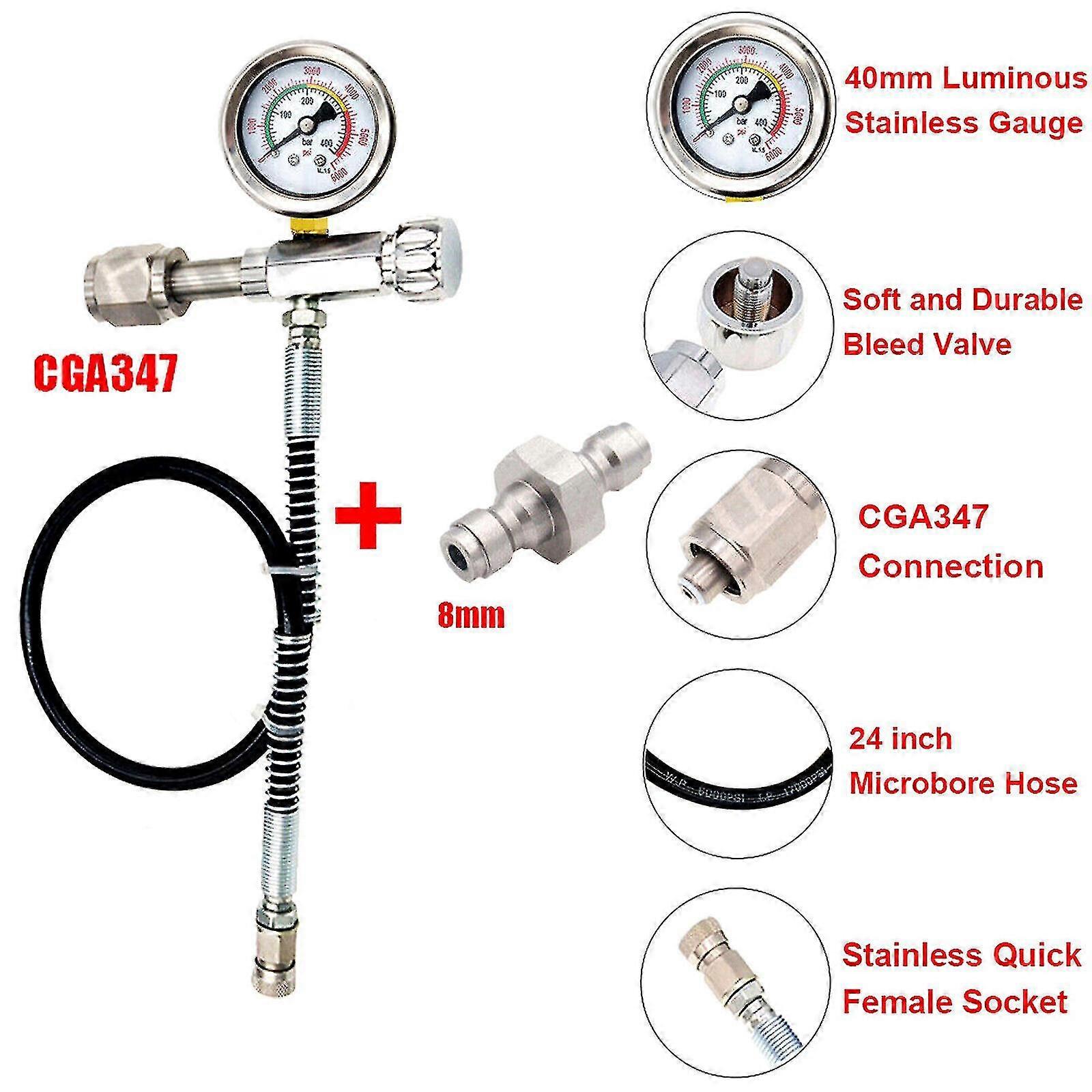 Cga347 Paintball Fill Station Kit Pcp Scba Charging Refill Adapter With ...