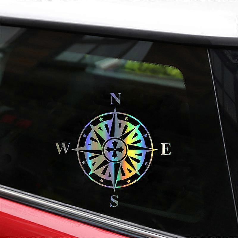 Car Sticker NSWE Compass Funny Car Decal Reflective 3D Stickers On Car ...
