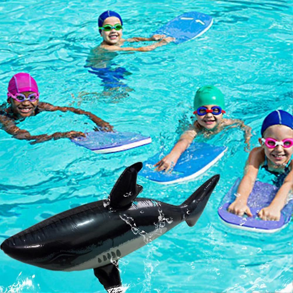 Inflatable Shark Toys Swimming Pool Safety Float Water Playing For Kids ...