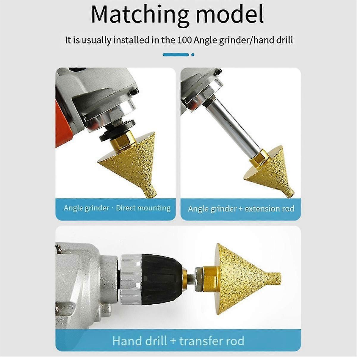 M10 Diamond Beveling Chamfering Bit Hole Drill Reaming Cone Carve ...