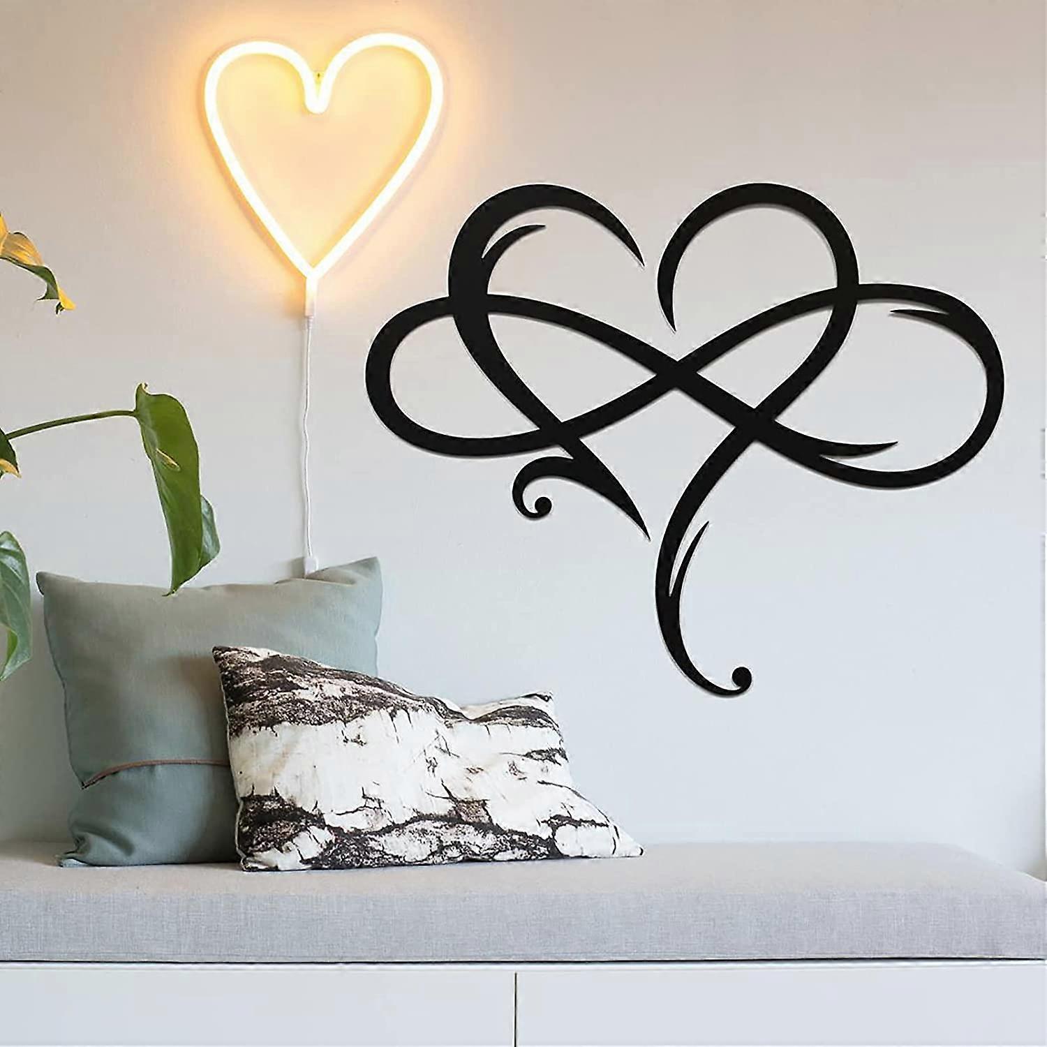 Infinity Heart Wall Decor Metal Wall Art, Iron Art Decoration Gift ...